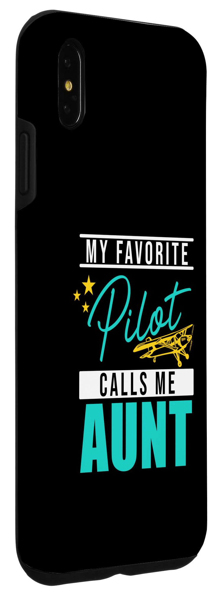 iPhone XS Max Pilot Calls Me Aunt Airplane Aviation Helicopter Graphic Case