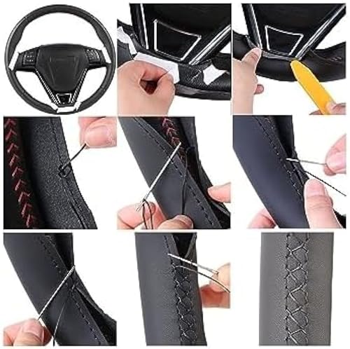 Car Steering Cover for V-olvo S80 2004 2005 XC70 2004-2010 S60 2004-2010 XC90 2004-2006 Car Steering Wheel Sleeve,Green