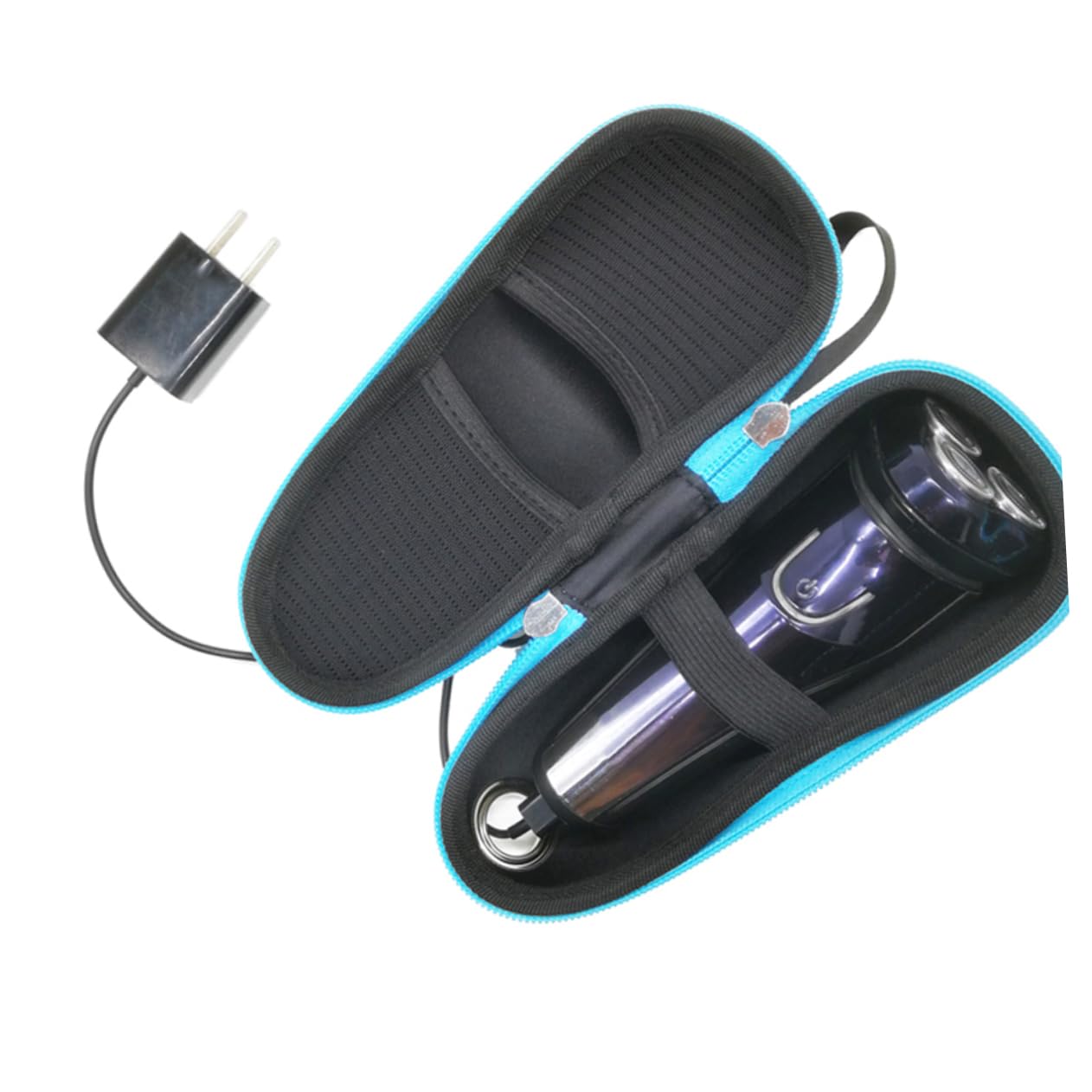 FOMIYES 3pcs Box Razor Storage Box Travel Razor Case Mesh Pouch Blue Sturdy Pu Compact Electric Shaver Organizer Razor Container