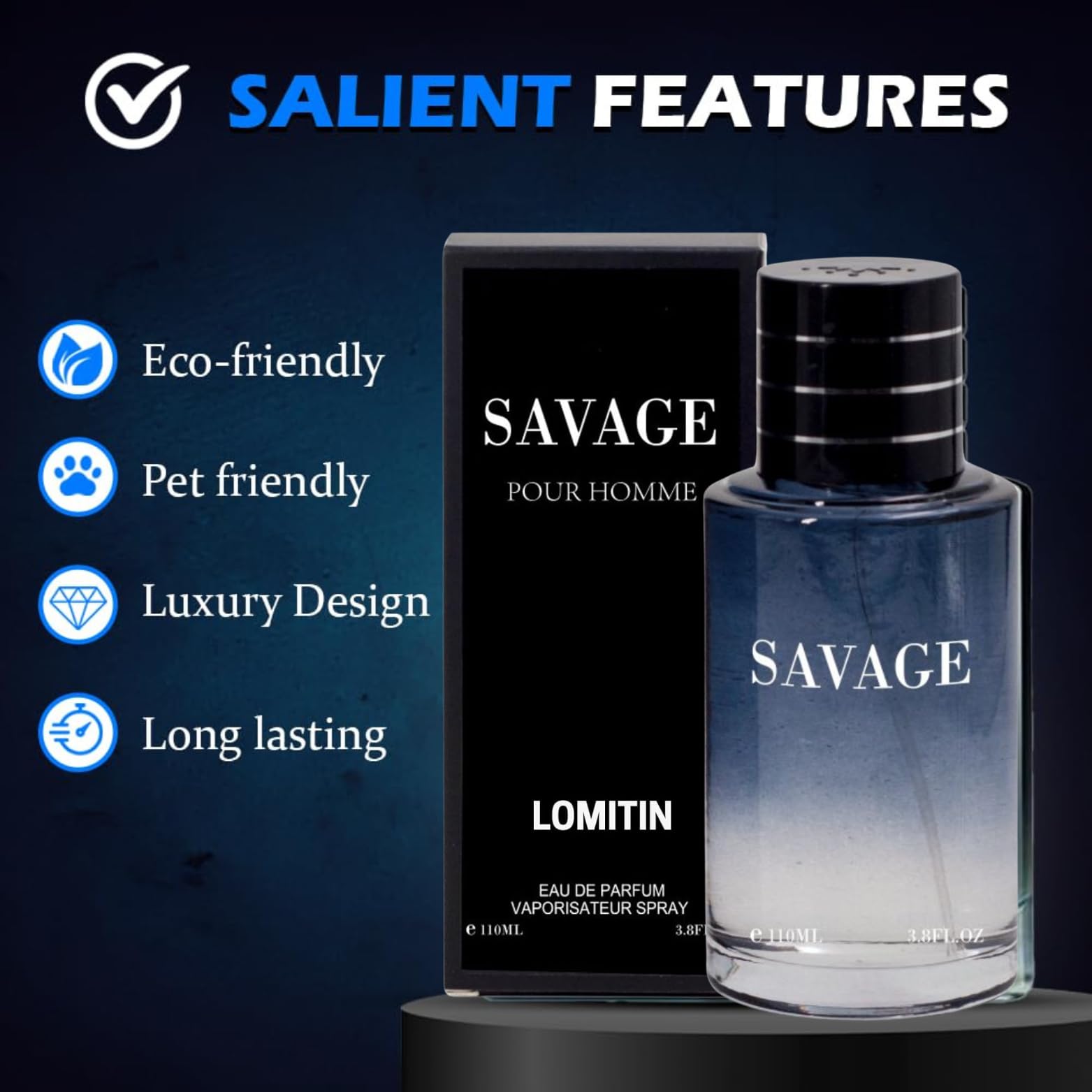 Savage Pour Homme & Lion Versatile Red Flame Cologne for Men, Eau De Toilette Natural Spray, 3.4oz Fl Oz/100ml each Pack of 2