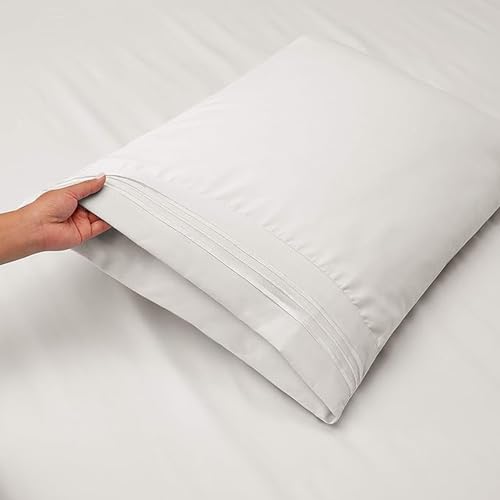 KAYLEN HOME 1800 TC Deep Pocket Full Size Sheets Set up to 16" - Hotel Luxury Extra Soft Brushed Microfiber 4 PC Bed Sheet Set, White