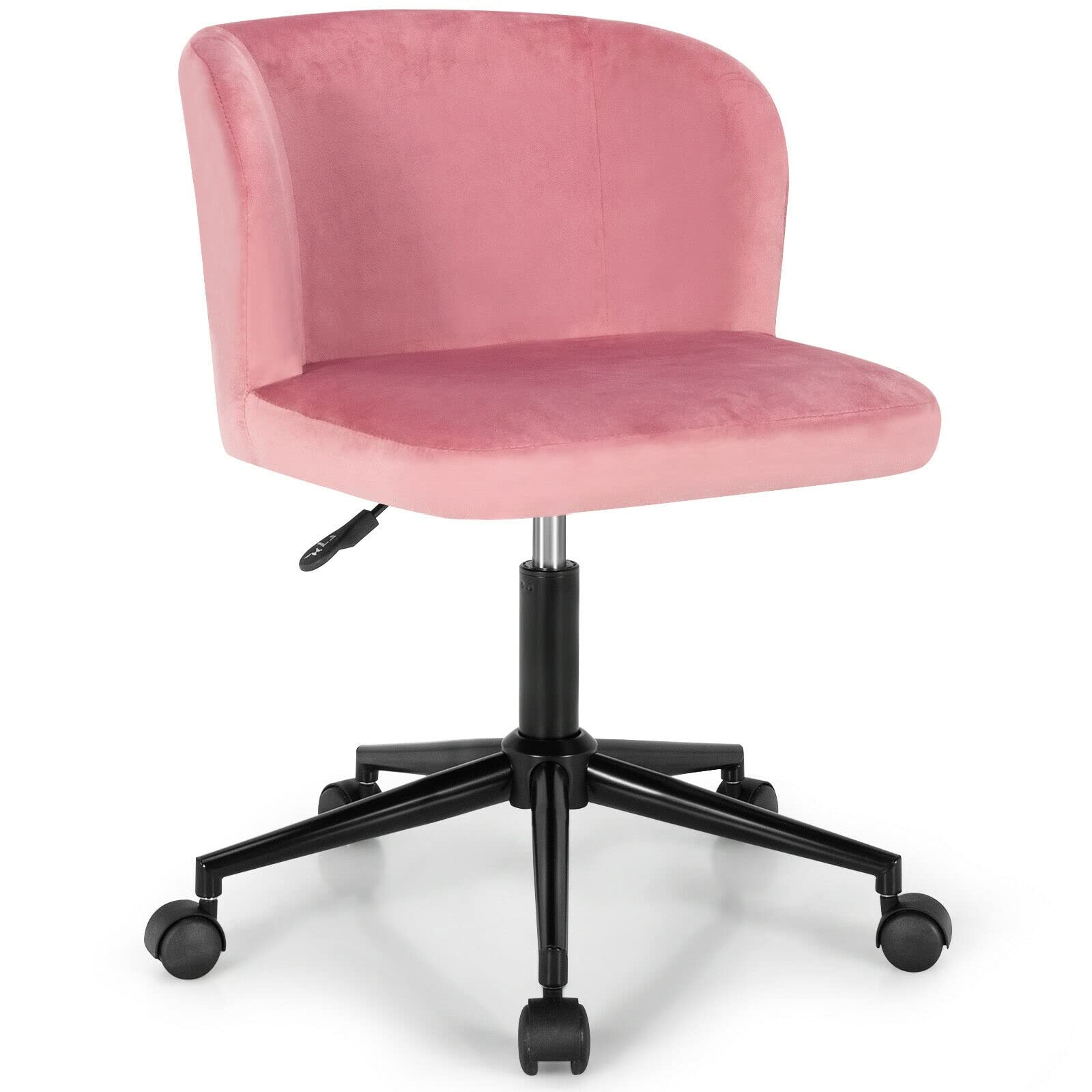 Ren Sheng Computer Chair, Velvet Home Office Leisure Vanity Chair Armless Adjustable Swivel (Color : D, Size : As Shown)