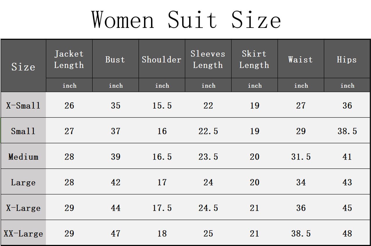 2 PC Womens Skirt Suit for Work Double Breasted Office Business Suit Notch Lapel Blazer Skirt Prom Suit Brown S