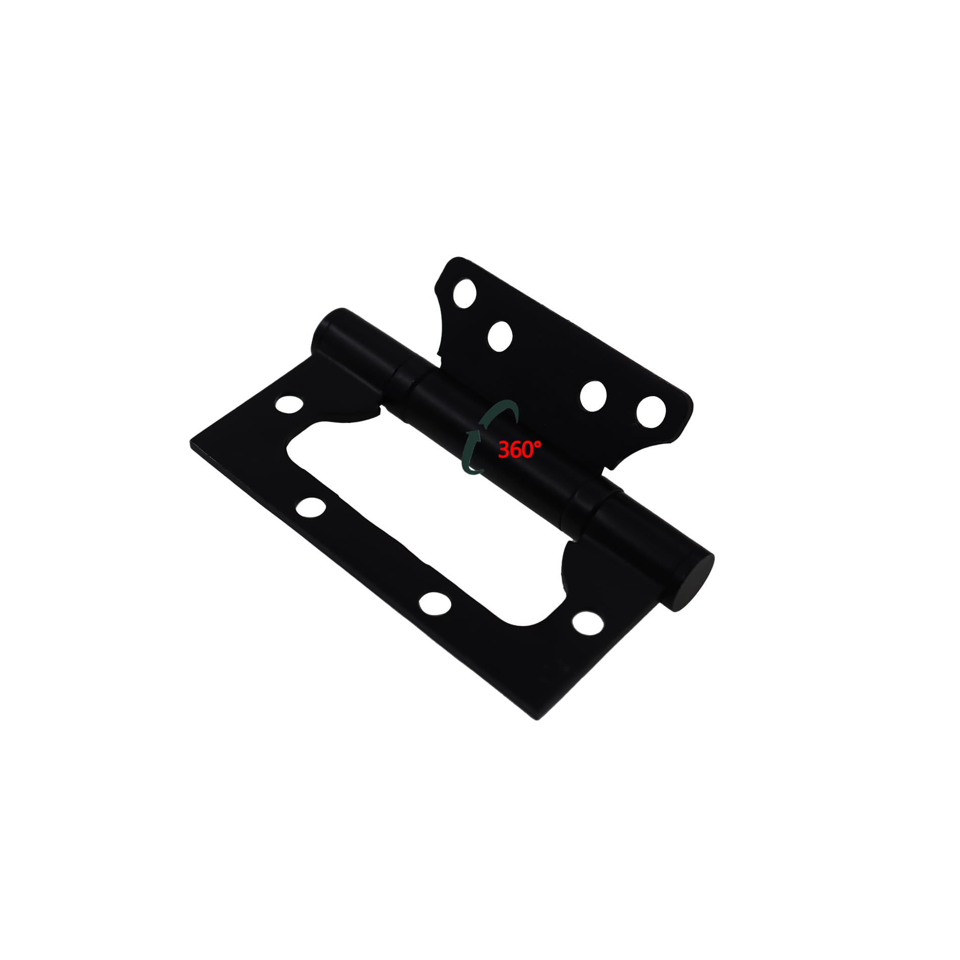 Non-Mortise Door Hinges,TTZEZE SUS304 Door Hinges,Mute Smooth Interior Door Hinges,Brushed Gatehouse Door Hinges,Black, Thickness:3mm/0.12'' - 6 Pack