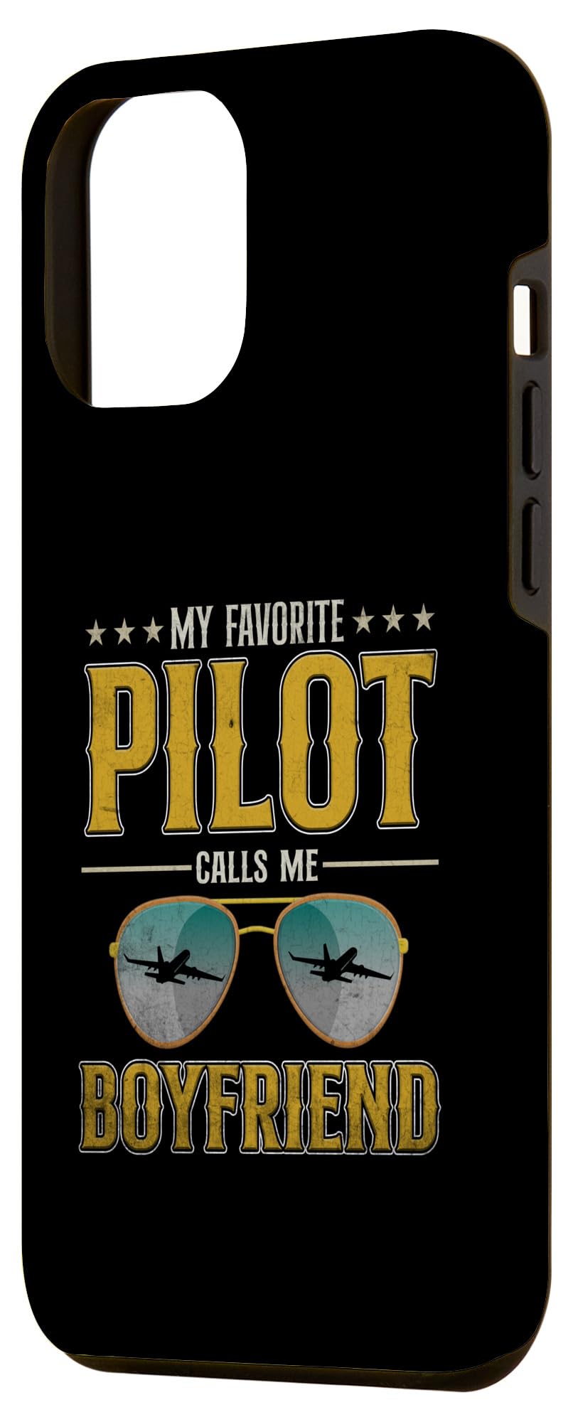 iPhone 15 Pro Max Pilot Calls Me Boyfriend Airplane Helicopter Graphic Case