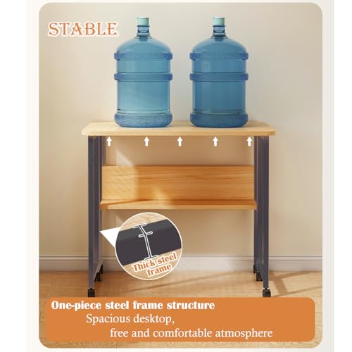 Multifunctional Foldable Desk, 80×59×79, Computer Desk Suitable for Small Spaces, Computer Desk with Adjustable Desktop Size and Foot Pads, Oak Color
