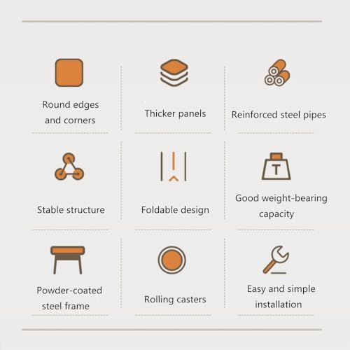 Multifunctional Foldable Desk, 80×59×79, Computer Desk Suitable for Small Spaces, Computer Desk with Adjustable Desktop Size and Foot Pads, Oak Color