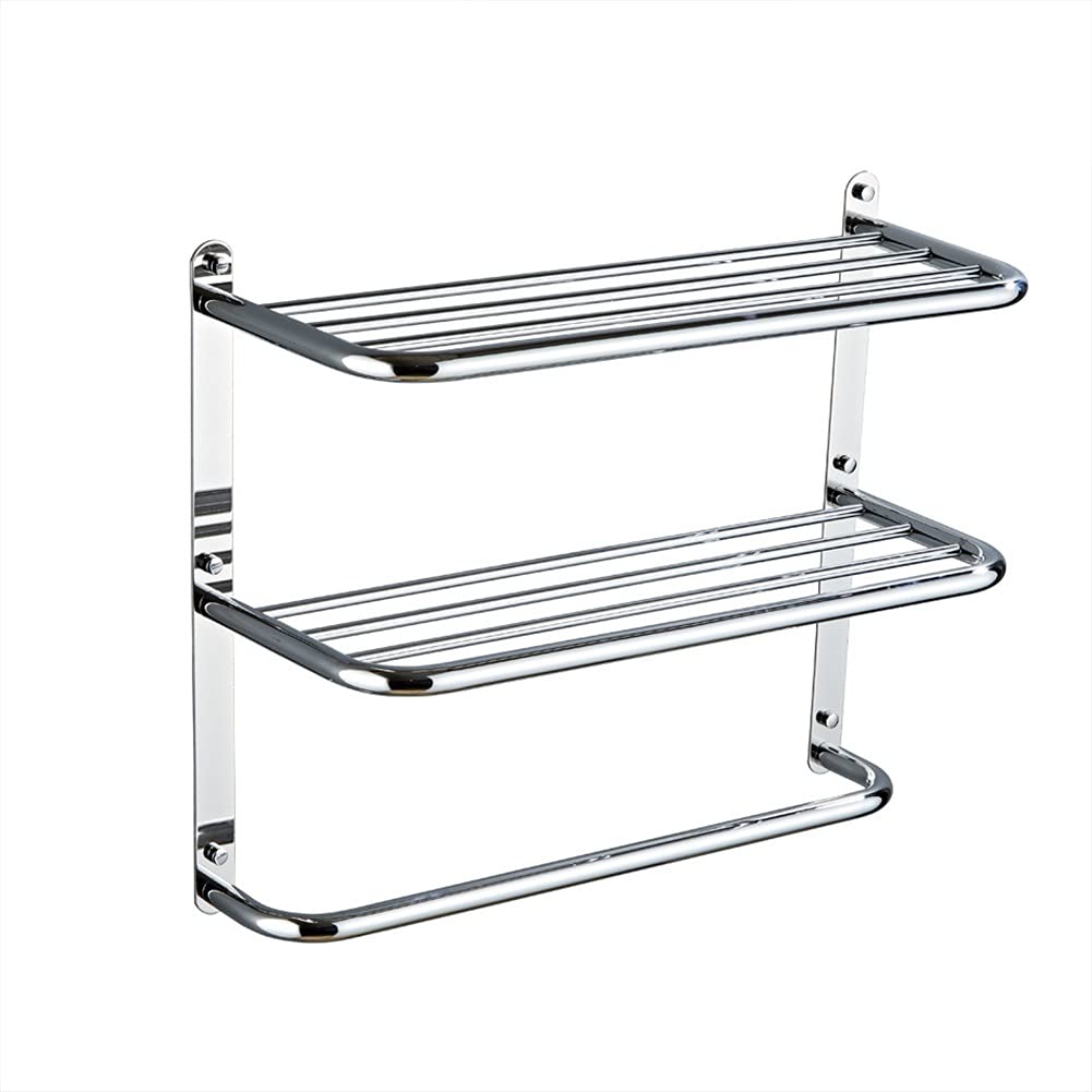 Towel Rack Bathroom Towel Rack, Bath Towel Bar, Chrome Three Tier Towel Hanger, SUS 304 Towel Holder Fixed Bath Towel Holder Bath Shelves Towel Rail Towel Shelf