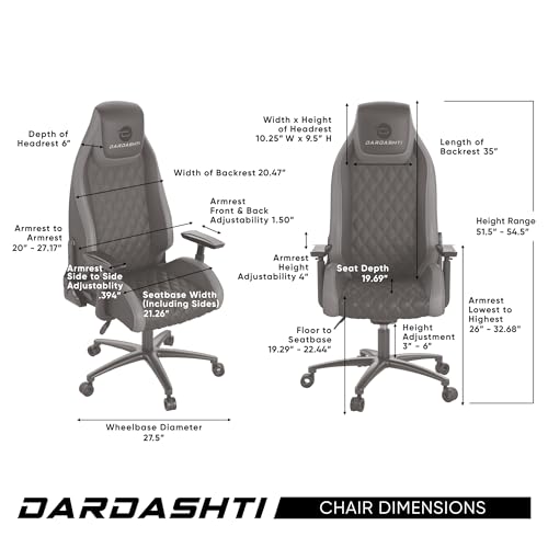 Atlantic Gaming Chair, Office Chair High Back Computer Chair Leather Desk Chair Racing Executive Ergonomic Adjustable, Swivel, Reclining Task Chair & Armrests, Lumbar Support (Red)