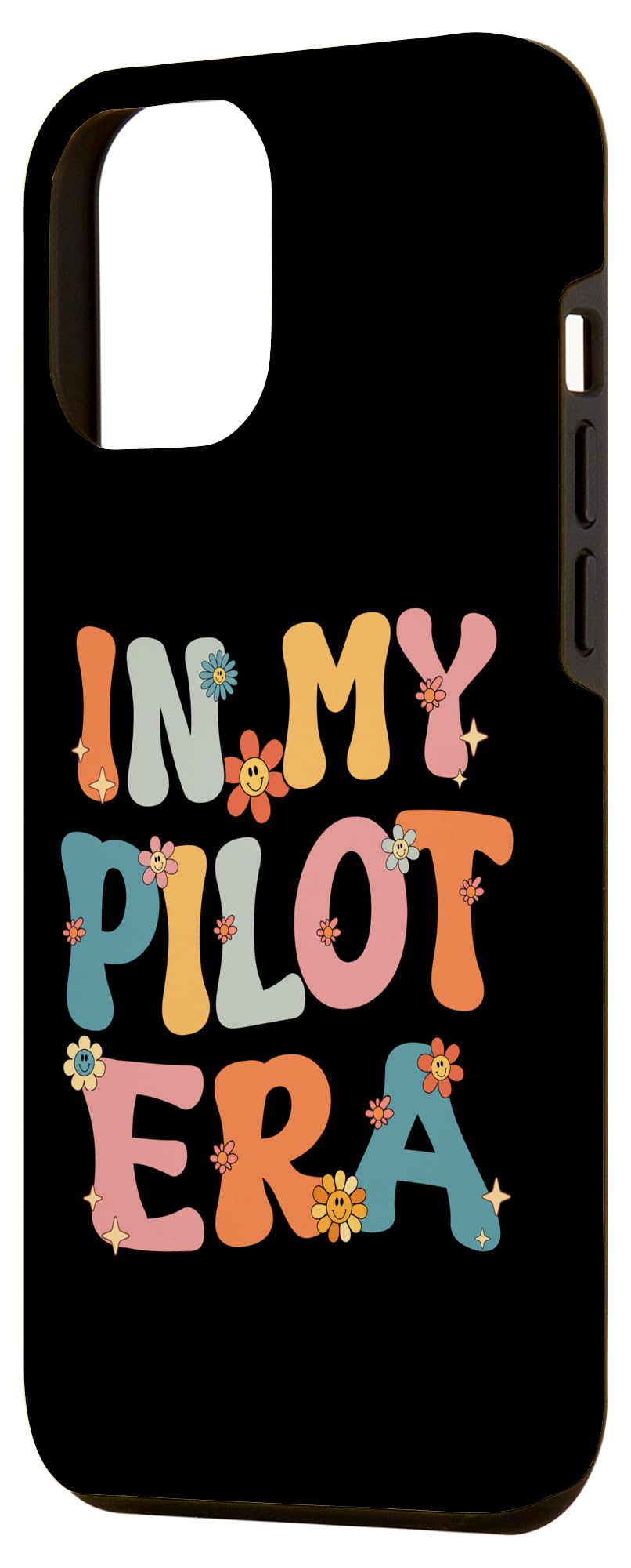 iPhone 14 Pro Max Cute In My Pilot Era Groovy Retro Pilot Mom Dad Funny Case