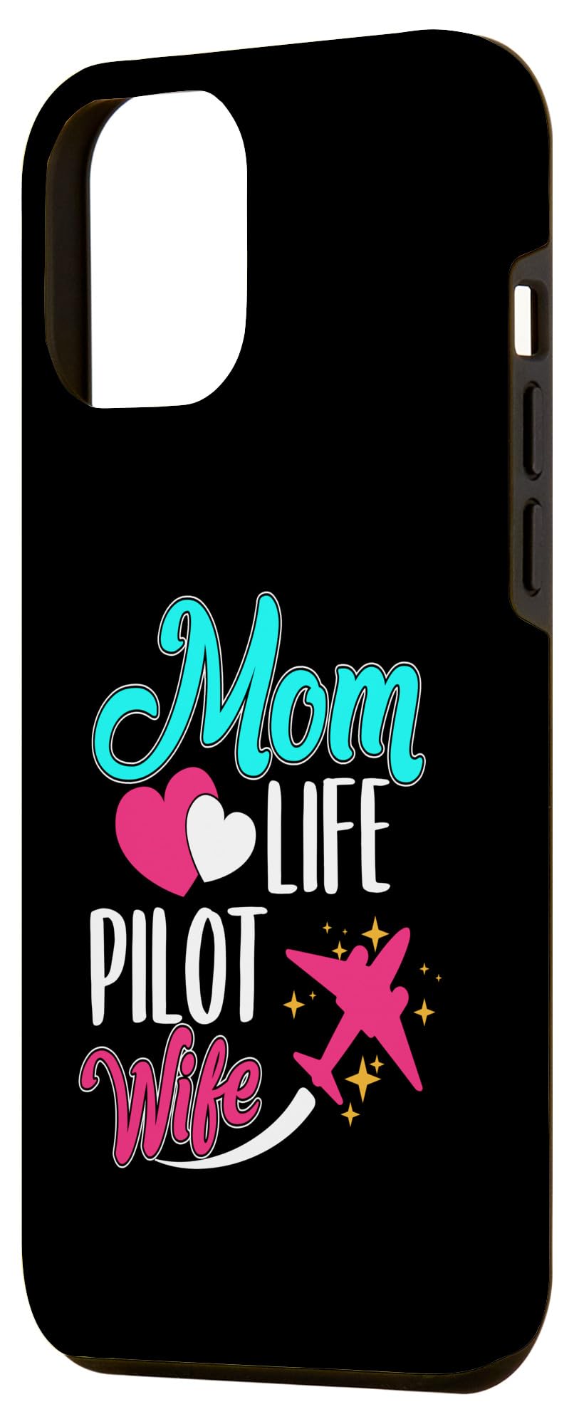 iPhone 14 Pro Max Pilot Wife Mom Airplane Aviation Flying Helicopter Graphic Case