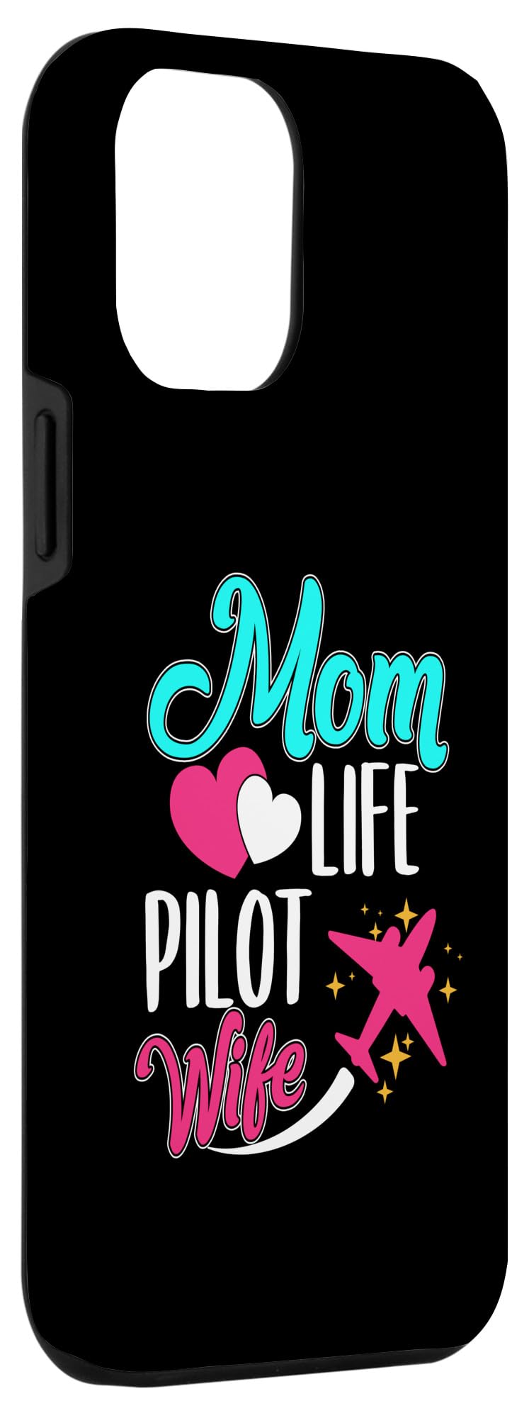 iPhone 14 Pro Max Pilot Wife Mom Airplane Aviation Flying Helicopter Graphic Case