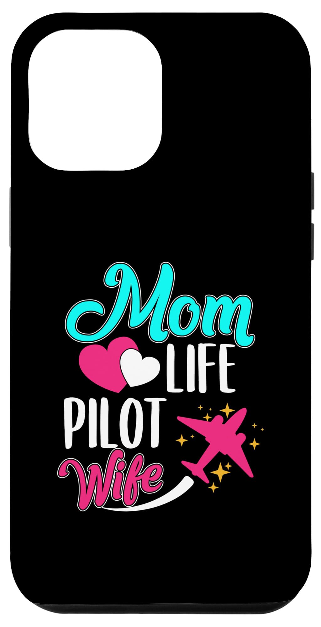 iPhone 14 Pro Max Pilot Wife Mom Airplane Aviation Flying Helicopter Graphic Case