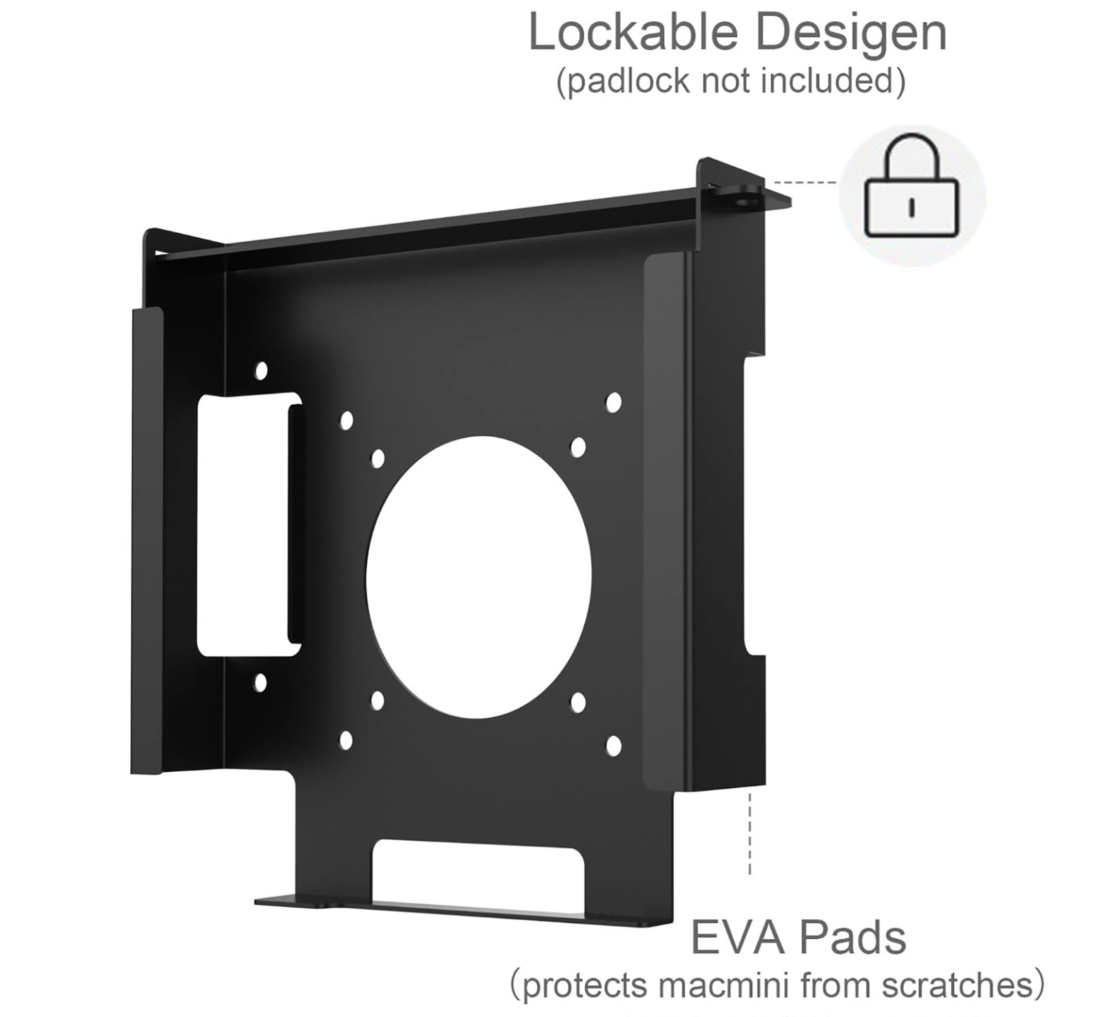 New for MacMini PC Wall Mount Under Desk Holder Bracket, Compatible with for Apple Mac Mini M1 M2 Pro M3 2022 2023 A1347 Desktop Computer, Enhanced Full Steel Two Modes Support Stand Rack