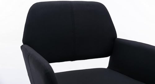 Generic Black Modern Multi-Purpose Dining Office Chair, No Wheels, Non-Rolling, Heavy Duty Metal Legs, 300 lbs Weight Limit