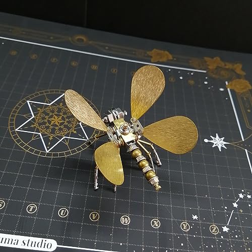 Helixsun Metal Puzzle Kit for Adults, Fruit Fly 3D Puzzle Model Building Kits Insect Themed Animal Mechanical Model DIY Desktop Crafts Creative Gifts - 100PCS+