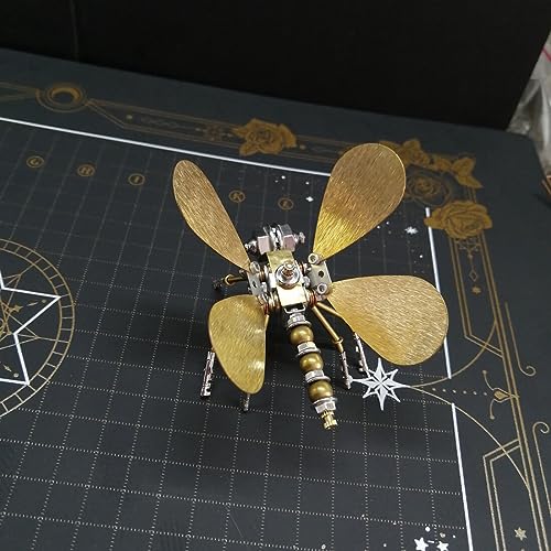 Helixsun Metal Puzzle Kit for Adults, Fruit Fly 3D Puzzle Model Building Kits Insect Themed Animal Mechanical Model DIY Desktop Crafts Creative Gifts - 100PCS+