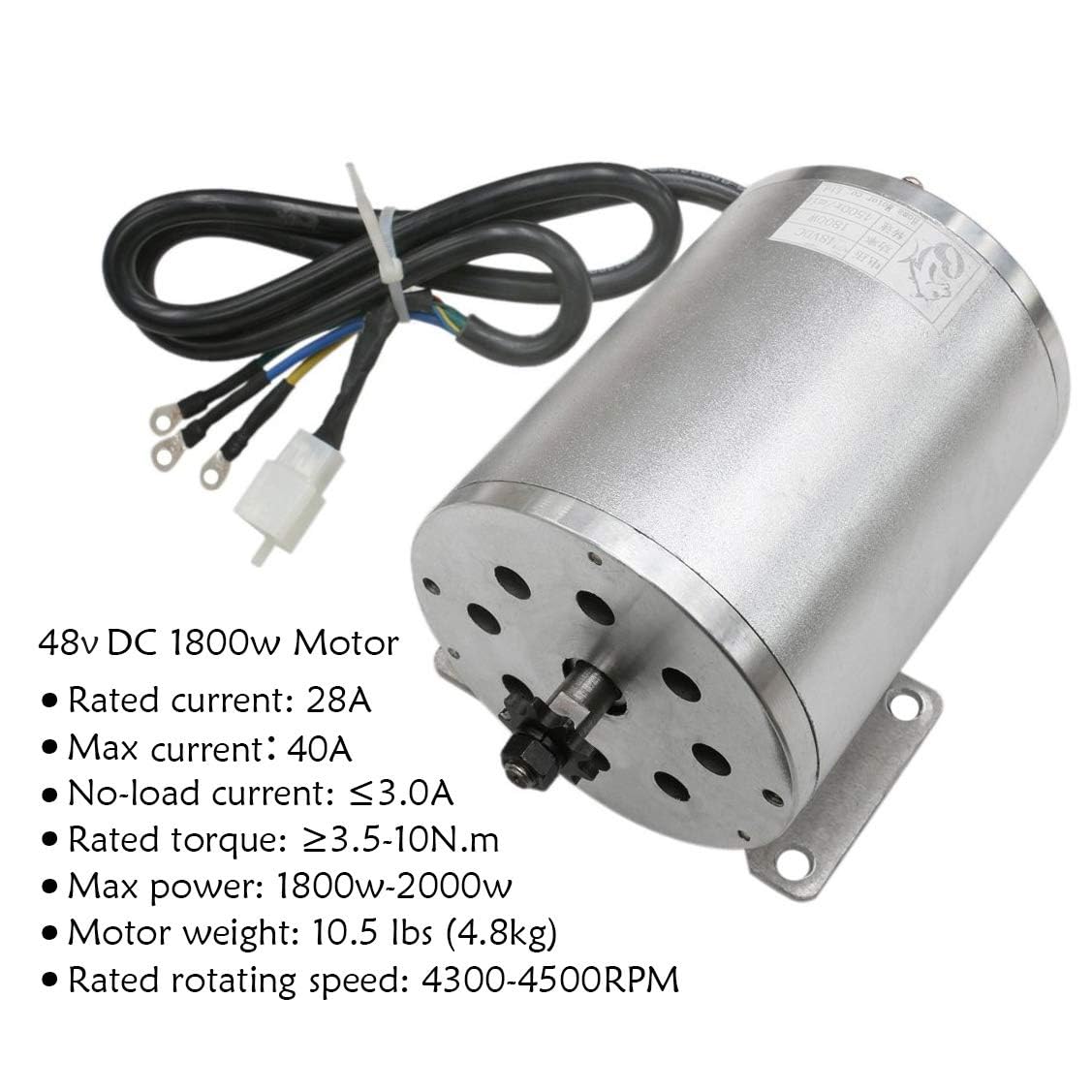 YC Yier 29" Go Kart Rear Axle Kit +Front End Steering Shaft Assembly+ Brake + 145/70-6" Wheels Tires +48V 1800W Brushless Electric Motor Kit + Battery for Go Kart ATV Quad Buggy Drift Trike 4 Wheeler
