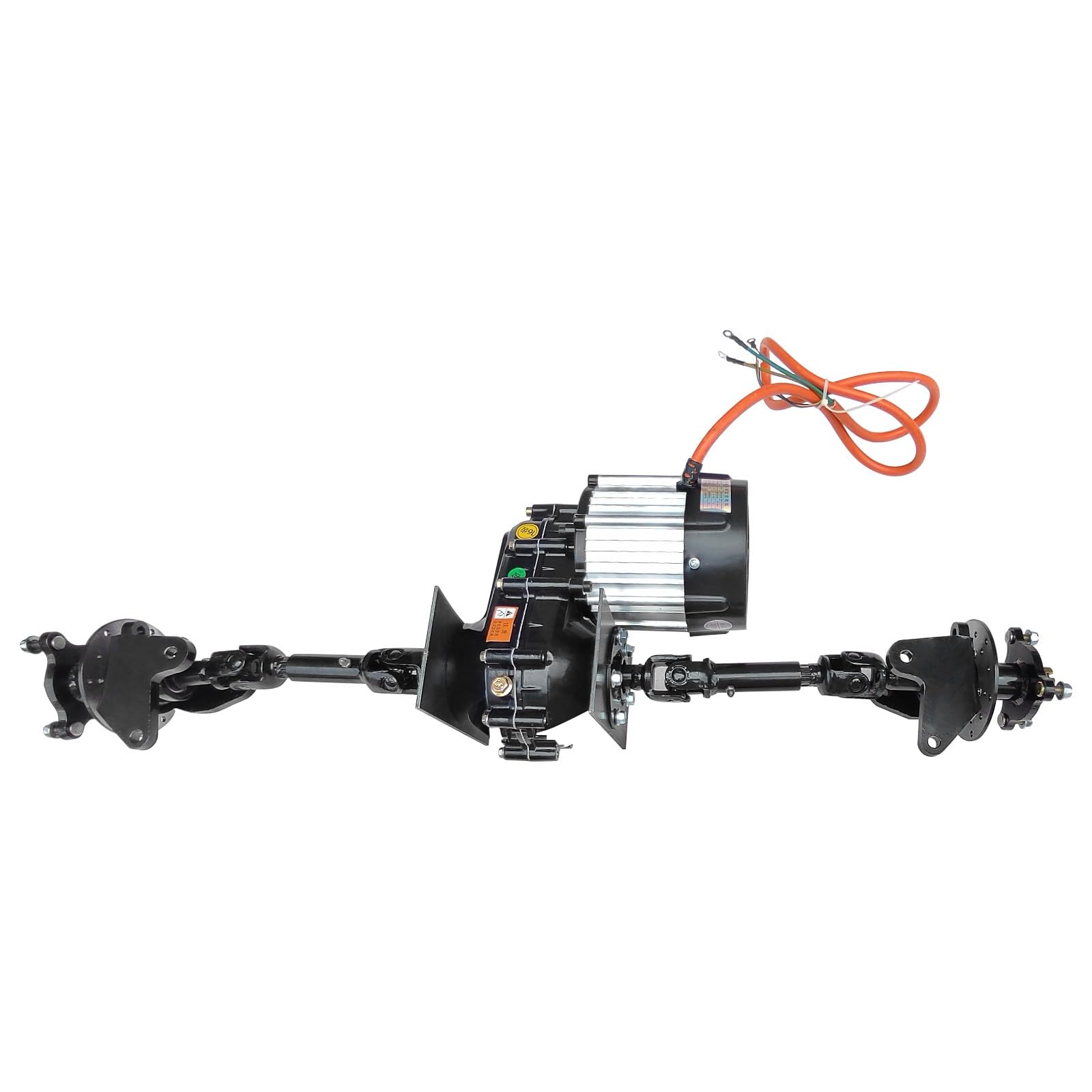 YC Yier Front Axle Kit 4 Wheel Drive Half Axle Assembly Shock Swingarm Tie Rod & 48V 1000W Differential Motor Controller Brake & Steering Wheel Shaft for Electric Go Kart ATV Quad Buggy Golf Cart