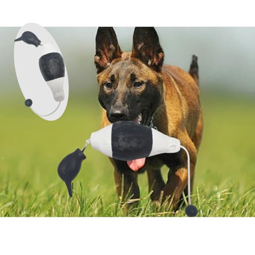 LKJYBG Dead Duck Dummy Bumper Floating Waterfowl Bite-Resistant Artificial Dead Bird Fetch Toy Chewing Toys Pet Products for Hunting Retriever Dog Training White and Black Duck