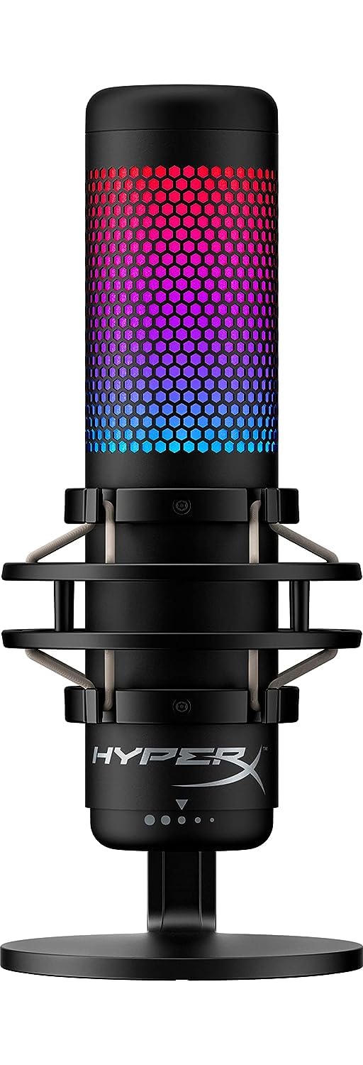 HyperX QuadCast S – RGB USB Condenser Microphone & Nitro by Acer 27" Full HD 1920 x 1080 1500R Curve PC Gaming Monitor | AMD FreeSync Premium