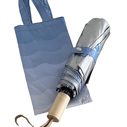 TARVIT Umbrellas Gradient Watercolor Large Fully-automatic Parasol Umbrella Foldable Eight Strand Umbrella For Adults Rain Umbrella