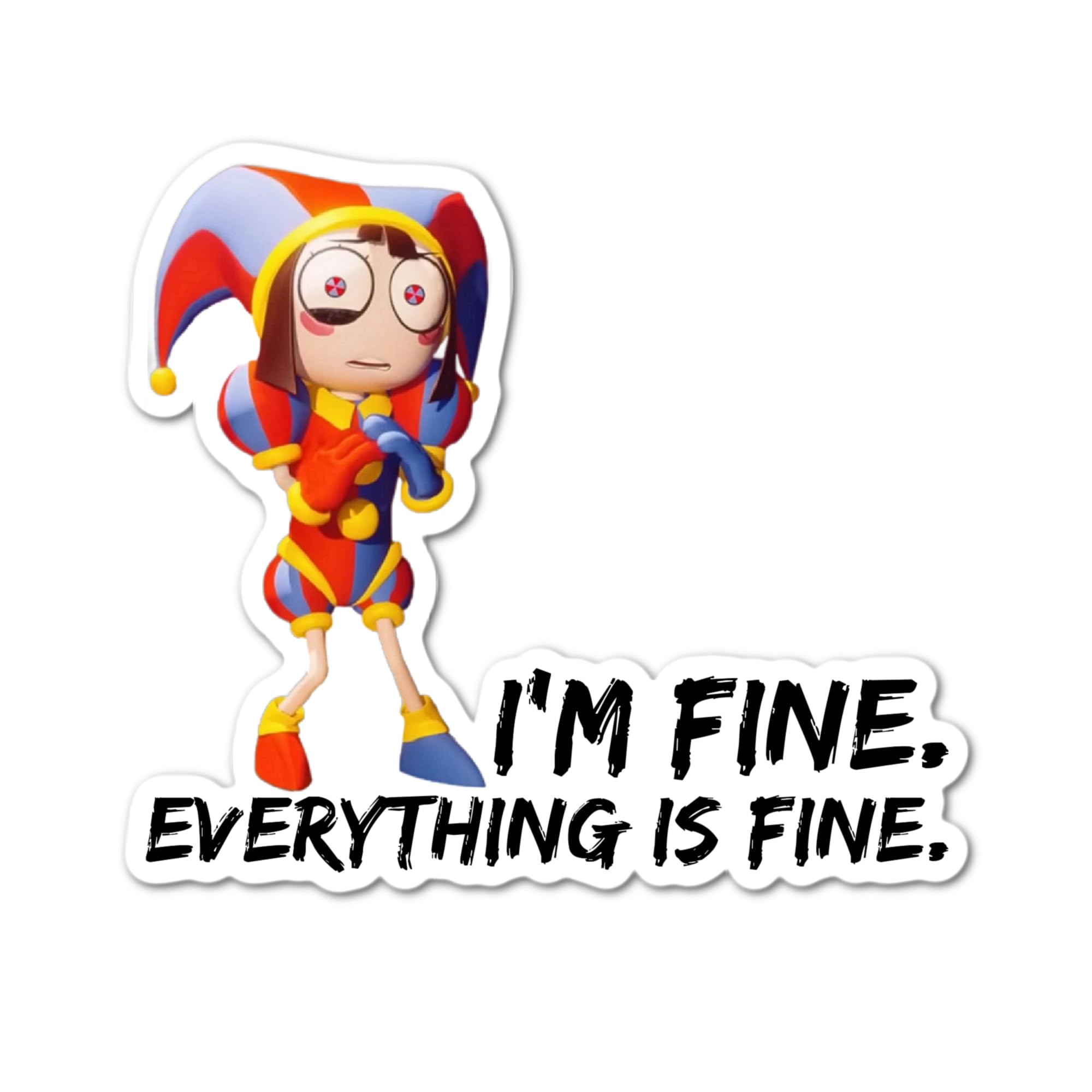 3.25" Amazing Digital Circus Pomni Laminated Laptop Stickers. Sizes in pictures Gift for friends and family perfect for mug tumbler laptop kindle tablet pc and more