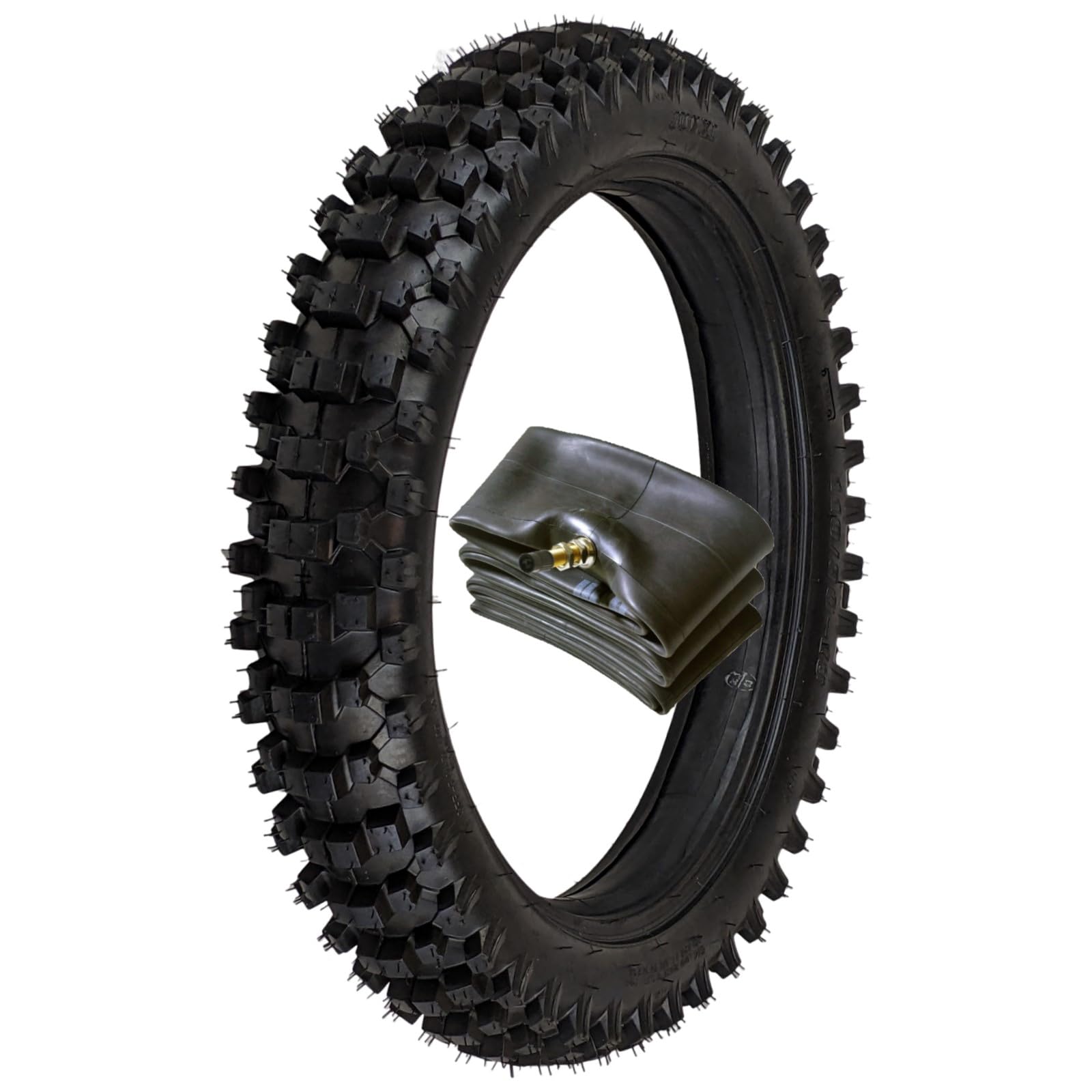 RedCap Rear 110/90-18 Tire with Inner Tube Complete Set for Off-Road Motocross 125cc-250cc Honda Apollo Surron CRF250 TTR230 CRF230F XR650R KLX65 Pit Dirt Bike