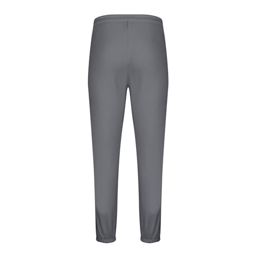 Vifucz Crew Neck Coat Men 2023 2024 Mens Joggers Sports Pants Pockets Cotton Solid Sweatpants Adjustable Elastic Long Trousers Fall Winter Active Pant A7-Dark Gray 3X-Large