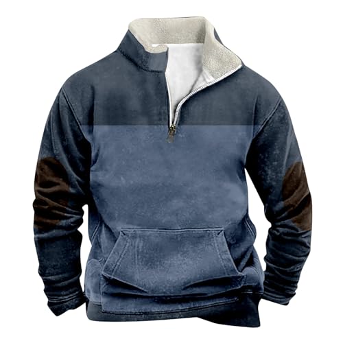 Aztec Cowboy Mens Hoodie Vintage Graphic Western Hoodies for Men Casual Long Sleeve Half Zip Pullover with Pocket Sweatshirt Vintage Sweatshirt Funny town Skeleton Top Lixiliw31102HOT031