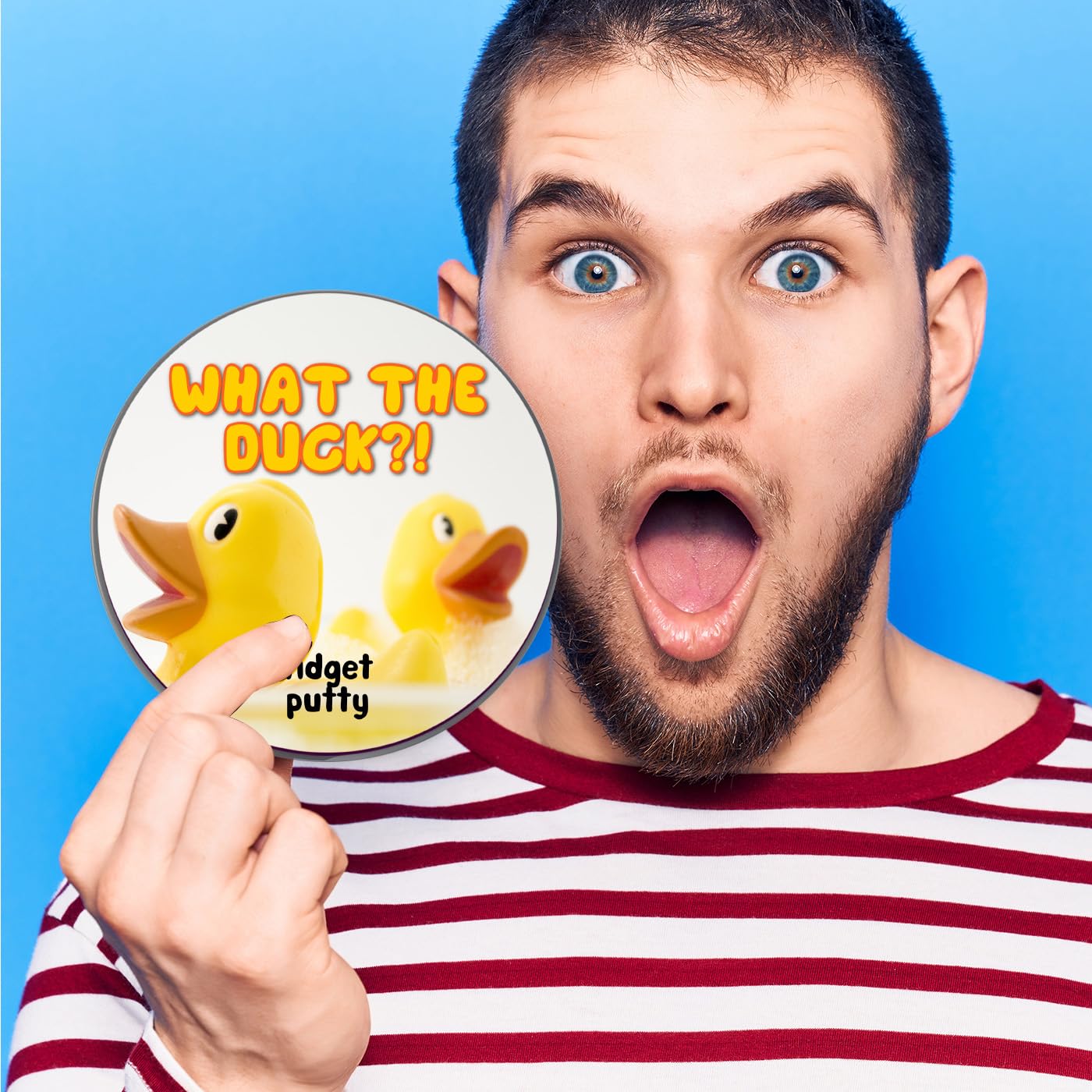 What The Duck Fidget Putty - Quirky Rubber Ducky Stress Relief Toy - Premium Silly Putty for Fun, Relaxation, and Unique Gifts - Get Yours Today!