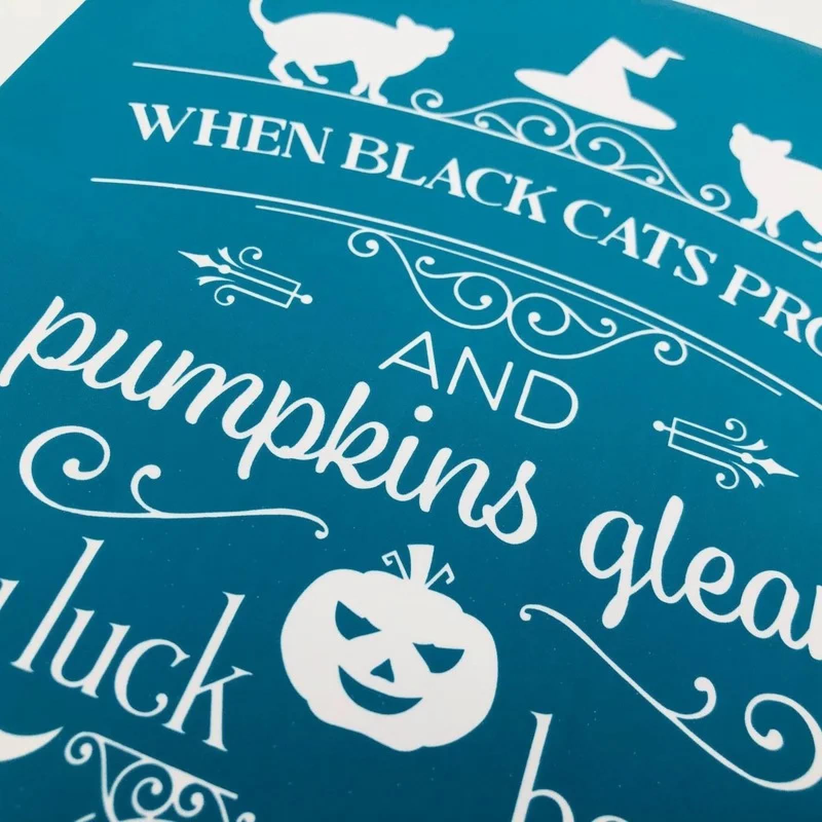 MANGOUSONG Screen Printing Kit,22x28cm Halloween Theme Mesh Screen Stencils Self-Adhesive Silk Screen Printing Stencil for Canvas Bag