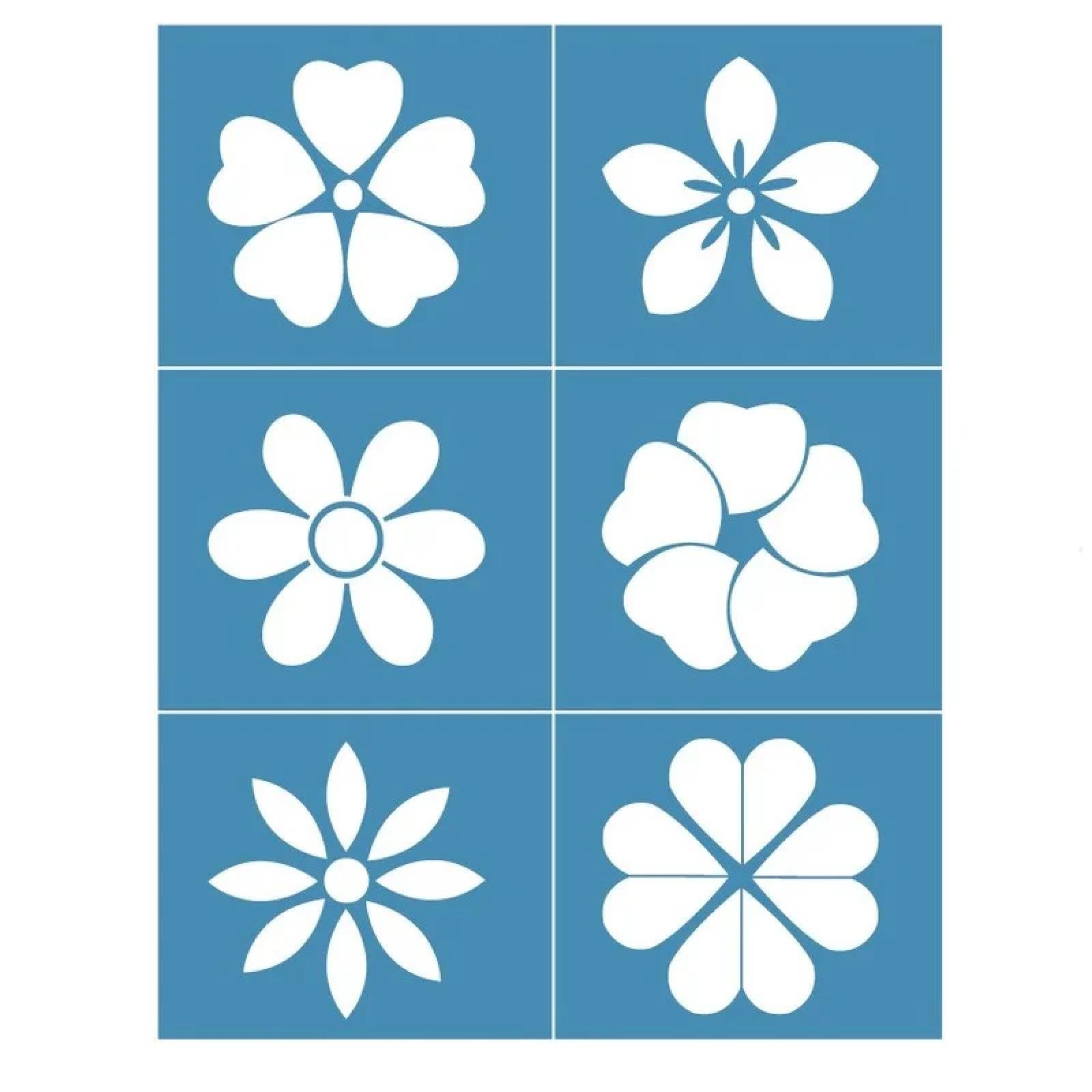 MANGOUSONG Screen Printing Kit,22x28cm Flower Mesh Screen Stencils Self-Adhesive Silk Screen Printing Stencil for Canvas Bag Transfer Print Washable