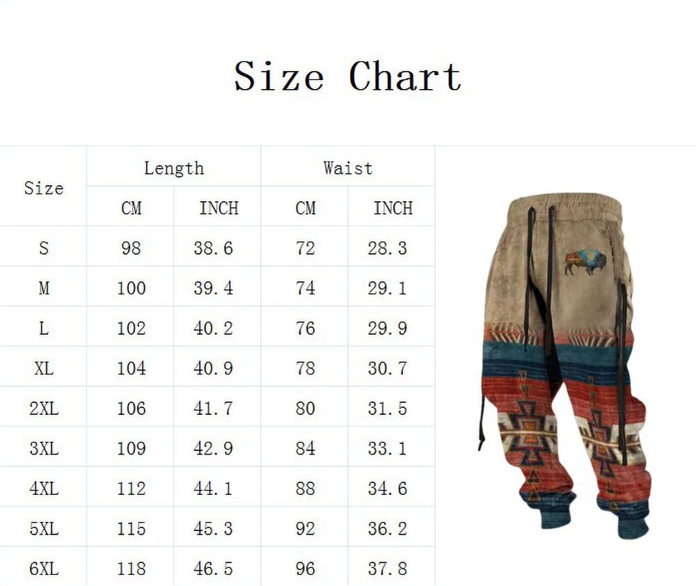 PORCLAY Aztec Geometry Pattern Men's Sweatpants Lightweight Fun Jogging Pants with Elastic Waistband Great for Sports Blue 2XL