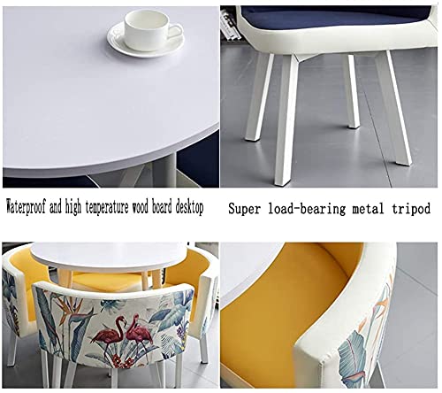 Office Reception Round Table- Conference Reception Room Coffee Table with Chair, Nordic Reception Desk and Chair Combination Hotel Tables and Chairs Simple Square 80cm Desktop Restaurant Tables and Ch