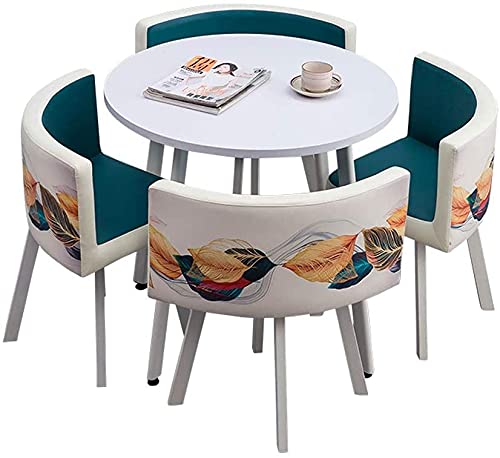 Office Reception Round Table- Conference Reception Room Coffee Table with Chair, Nordic Reception Desk and Chair Combination Hotel Tables and Chairs Simple Square 80cm Desktop Restaurant Tables and Ch