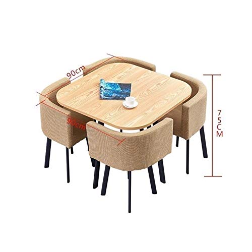 Office Reception Round Table- Conference Reception Room Coffee Table with Chair, Bedroom Office Reception Desk and Chair Set 1 Table and 4 Chairs Dining Table and Chair Combination Living Room Balcony