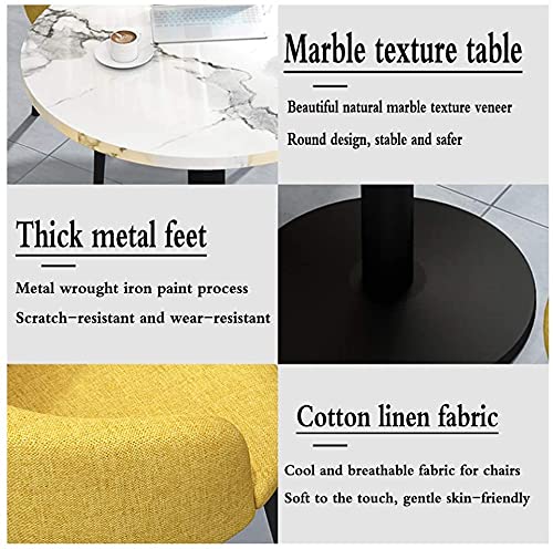 Office Reception Round Table- Conference Reception Room Coffee Table with Chair, Table and Chair Combination Reception Room Negotiating Table Clothing Bar Restaurant Beauty Salon Luxury Office Coffee