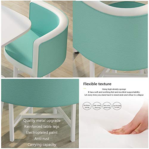 Reception Tables and Chairs Home Kitchen Leisure Table 80cm Marble Round Table Nordic 1 Table and 4 Chairs Vintage Leather Lounge Chair Office Reception Room Negotiating Table Cafe Library Lounge ( Co
