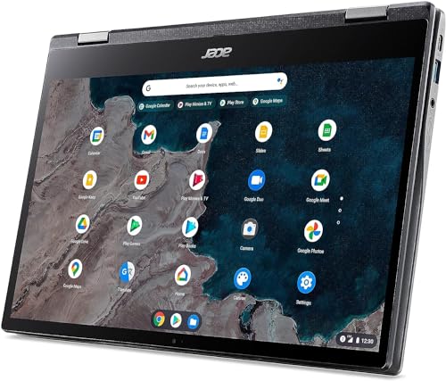 acer Chromebook Spin 513 2-in-1 Convertible Laptop, 8-Core Qualcomm Snapdragon 7c, 13.3" FHD IPS Touchscreen Display, 4GB RAM, 64GB eMMC, Student & Business, WiFi, Backlit KB, Chrome OS