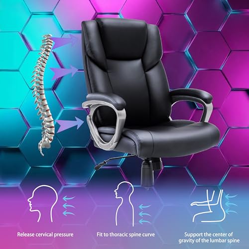 SNUGWAY Ergonomic Height Adjustable 360 Swivel Computer Desk PU Leather Gaming Chair