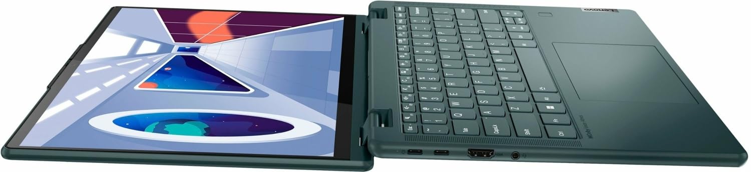 Lenovo Yoga 6 Touch 2-in-1 Laptop, 13.3" WUXGA Display, AMD Ryzen 5 7530U (Beat i7-11600H), 8GB RAM, 2TB PCIe SSD, Backlit KB, FP Reader, WiFi 6, USB-C, HDMI, PDG HDMI Cable, Win 11 Pro, Dark Teal