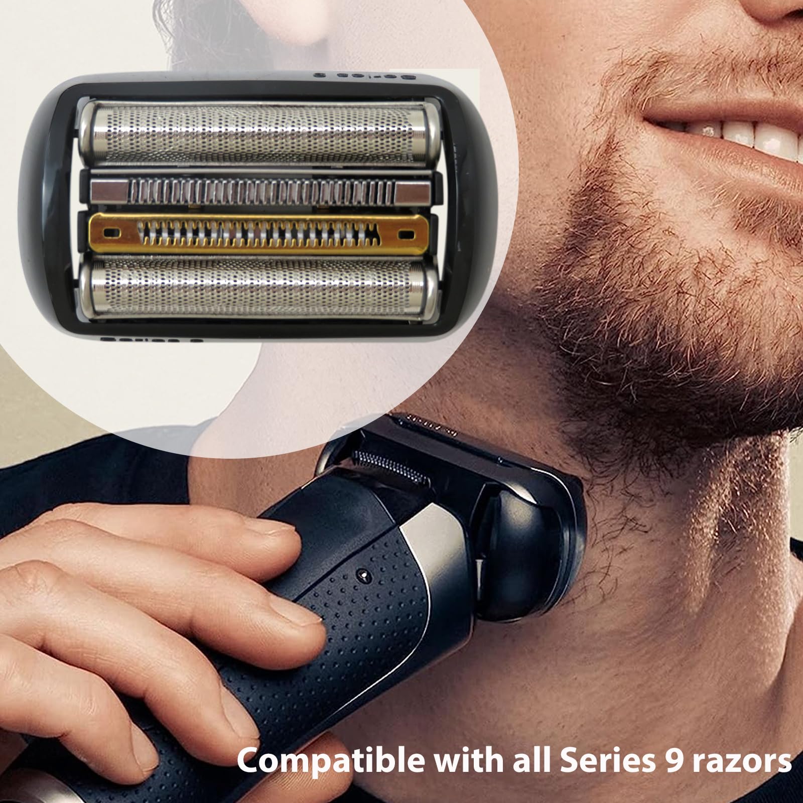 92B Original Craftwork Series 9 Replacement Shaver Head for Br aun Series 9 Electric Shaver Foil & Cutter 9030s 9040s 9050cc 9240s 9242s 9280cc Black