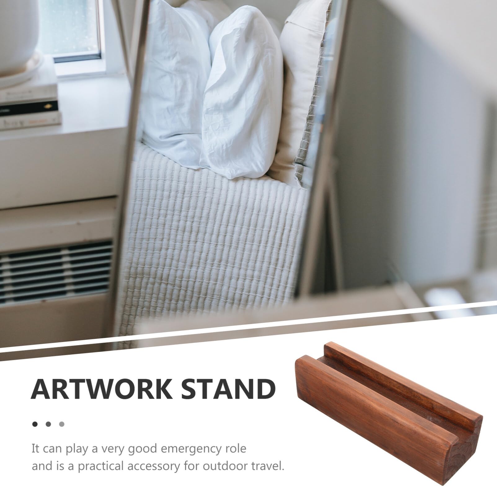 Cabilock Display Stand Wood Full Length Mirror Holder Rack Artwork Rack Artwork Stand Artwork Display Support Display Rack Wood Display Mount Artwork Holder Wood Display Holder