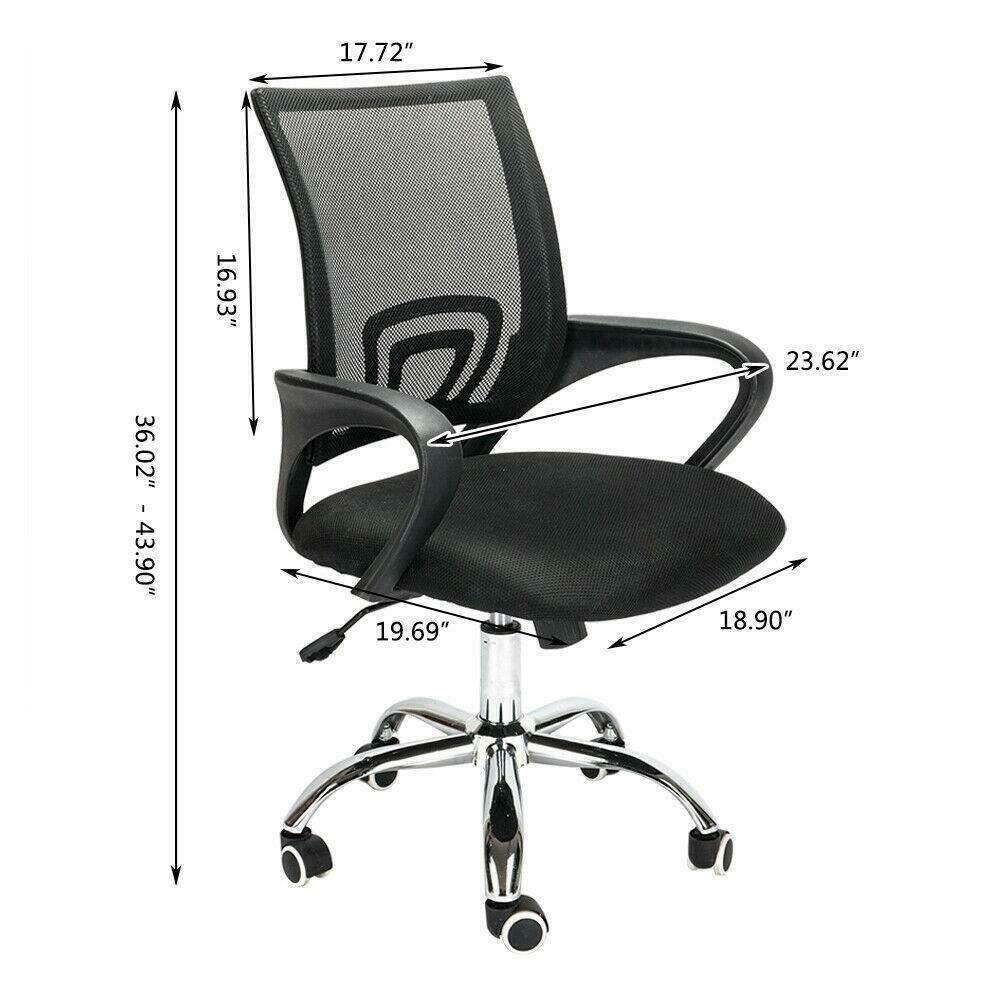 JTSQ Ergonomic Mesh Office Chair Adjustable Swivel Computer Desk Task Black Gaming Chair Office Chair Gaming Desk Computer Chair High Chair Home Office Desk Chairs Office Chairs Home Office