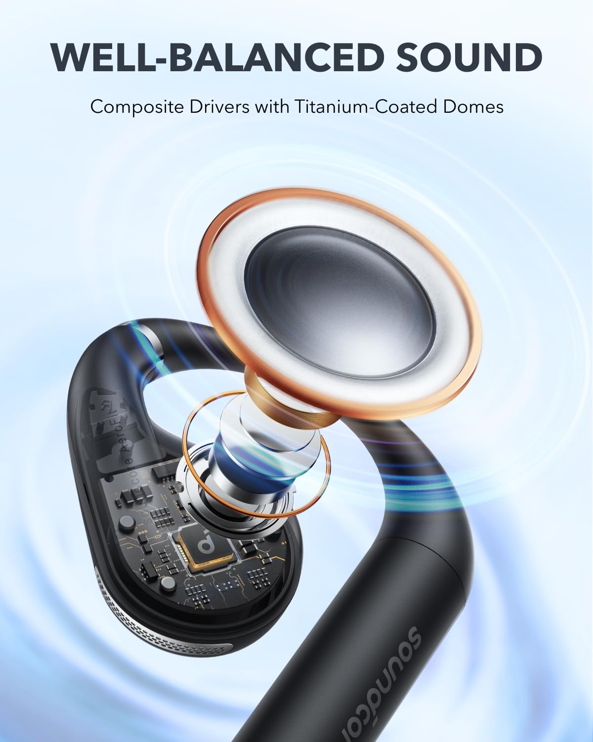 Soundcore by Anker AeroFit Open-Ear Headphones, with Life Q30 Noise Cancelling Headphones, Ultra-Comfort, Snug Fit, Ergonomic Ear Hook, Balanced Sound, IPX7 Waterproof, 42H Playtime, Clear Calls