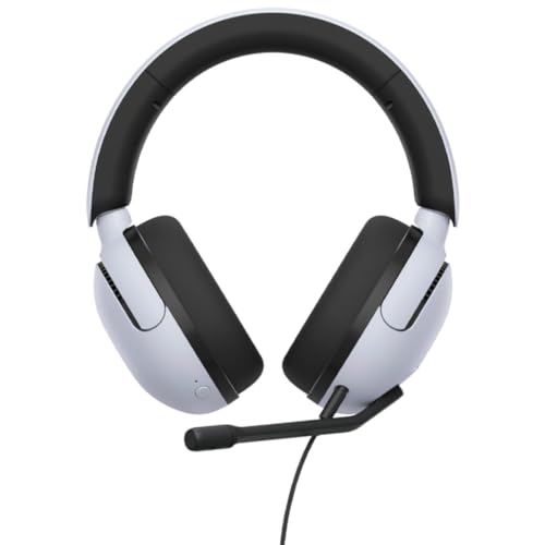 Sony WHG500/W INZONE H5 Wireless Noise Cancelling Gaming Headset, White Bundle with Deco Gear Pro Audio Headphone Stand, 6 Foot USB-A to USB-C Cable & 2 YR CPS Enhanced Protection Pack