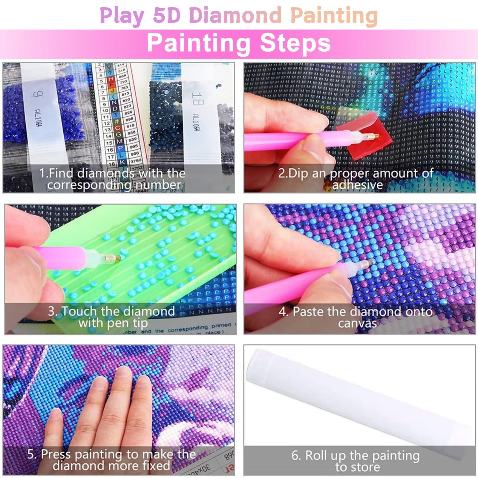 5D DIY Diamond Painting Kits Full Drill,Diamond Painting Kits Art,Animal Diamond Art, Handsome Eagle Diamond Painting Craft for Home Office Wall Decor 8x12 inch