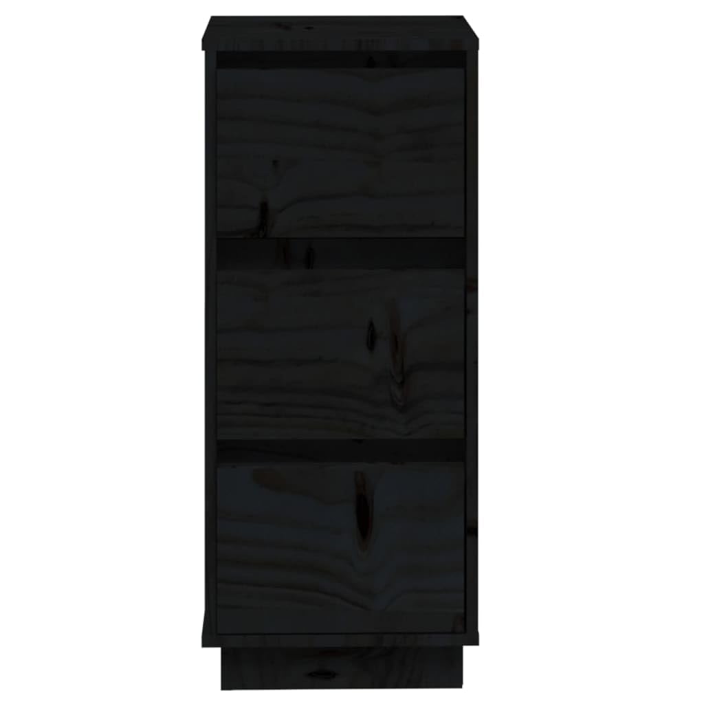UTSRABFA Entryway Cabinets Kitchen Storage Cabinets Storage Cabinets Sideboards 2 pcs Black 12.6"x13.4"x29.5" Solid Wood Pine Suitable for Foyer, Entrance, Corridor, Bedroom