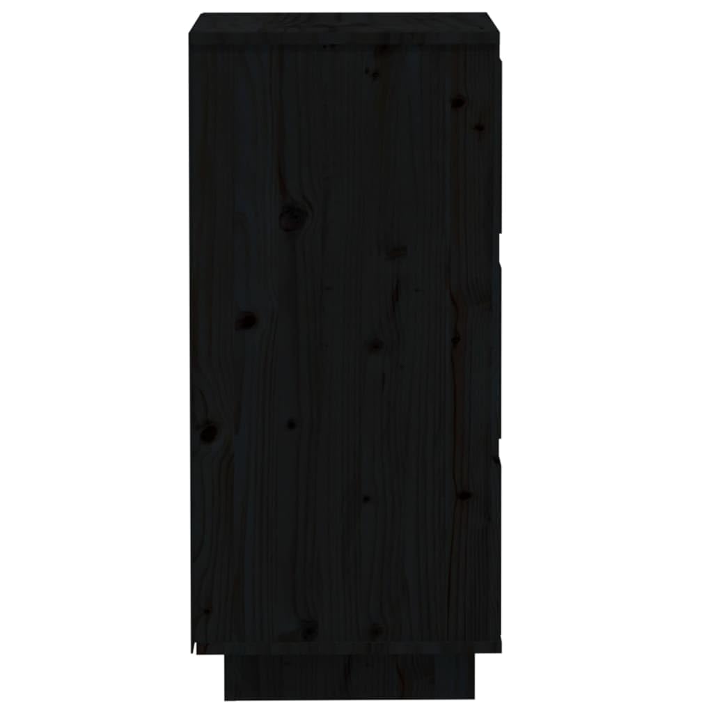 UTSRABFA Entryway Cabinets Kitchen Storage Cabinets Storage Cabinets Sideboards 2 pcs Black 12.6"x13.4"x29.5" Solid Wood Pine Suitable for Foyer, Entrance, Corridor, Bedroom